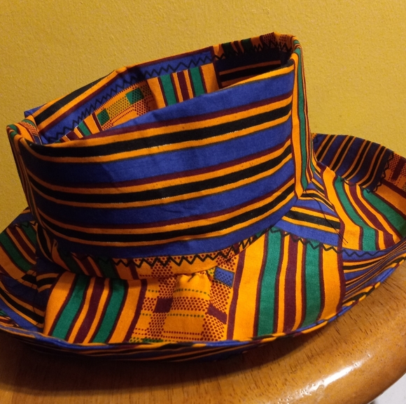 Handmade | Accessories | New Handmade African Print Open Top Sun Hat ...